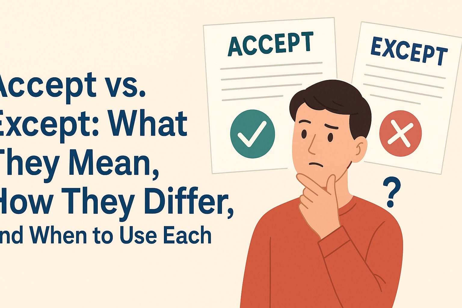 Accept vs. Except：含义、区别及用法